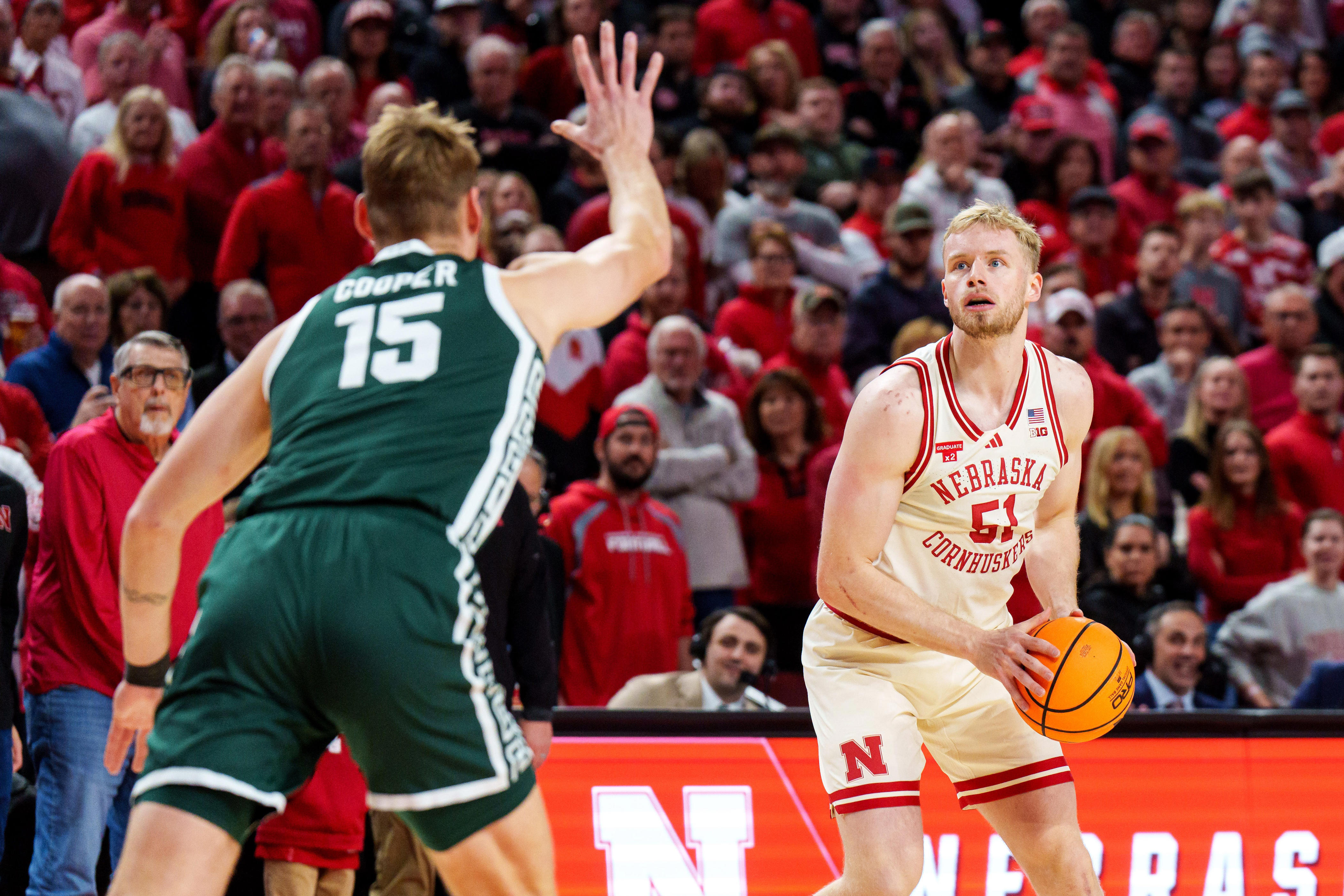 Where is undefeated Nebraska in Big Ten men's college basketball rankings?