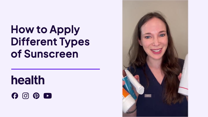 How to apply different types of sunscreen