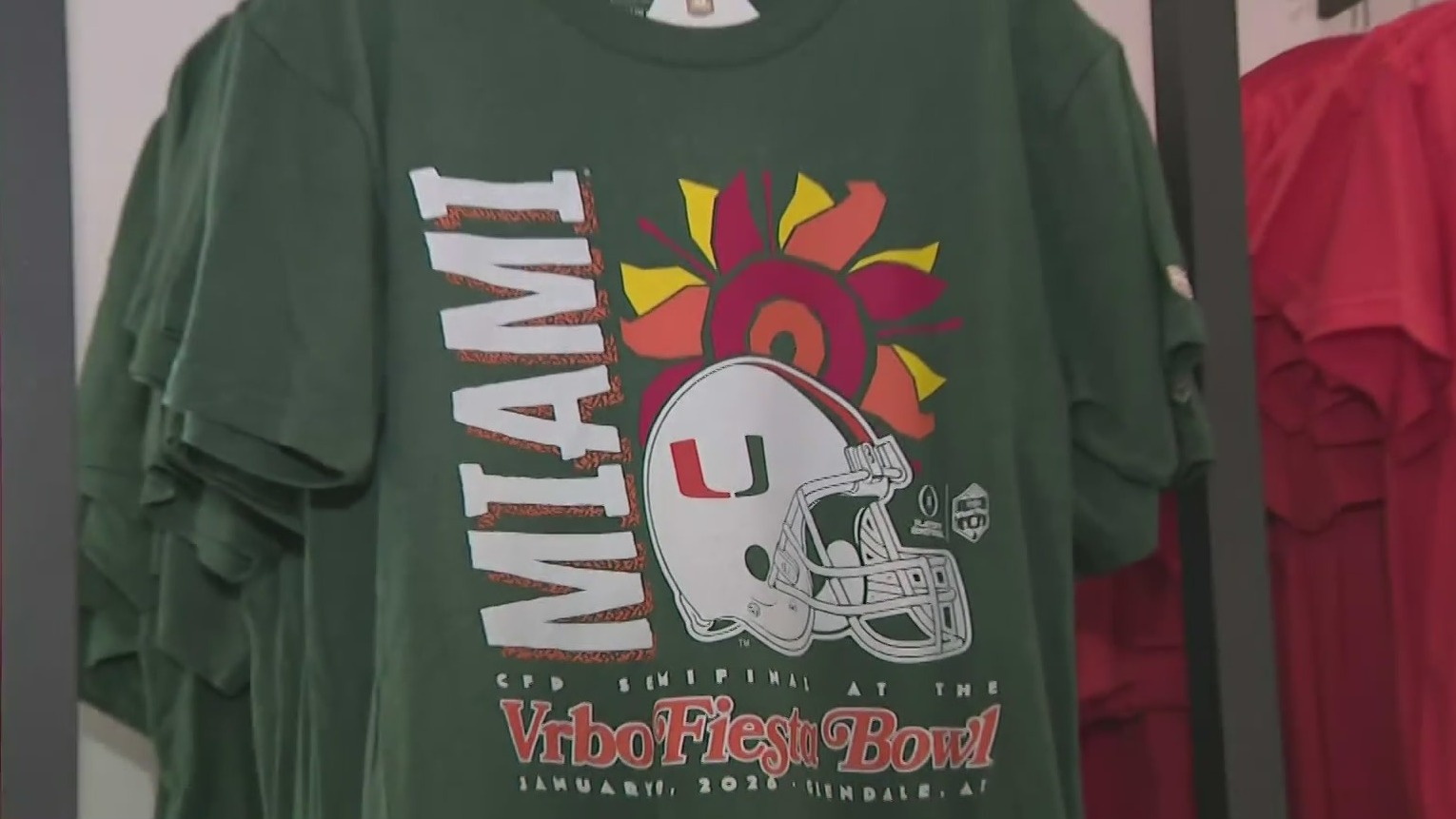 University of Miami fans buying team merch ahead of Fiesta Bowl
