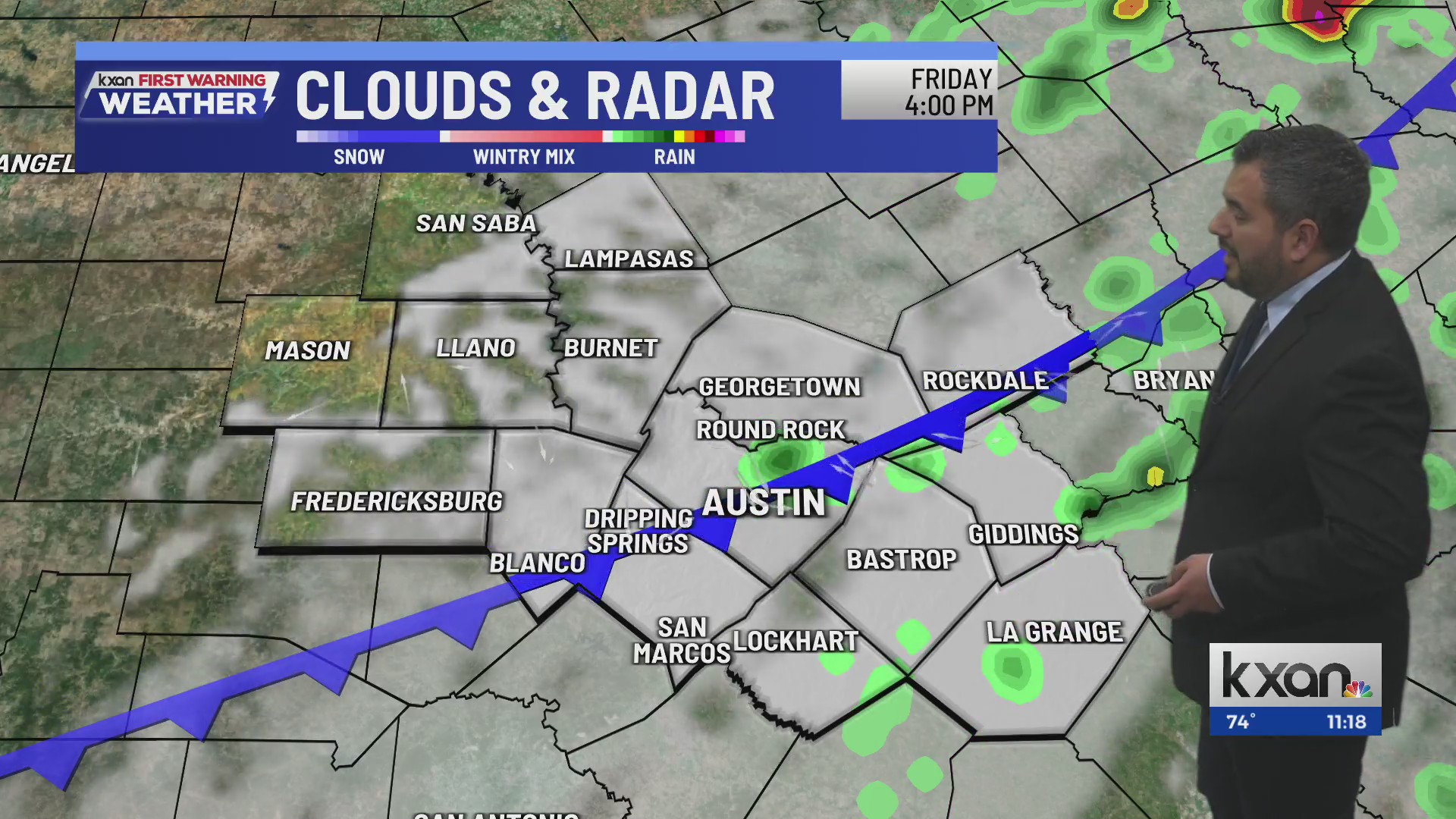 Mostly cloudy, humid & breezy, Friday front | KXAN weather update Jan 8
