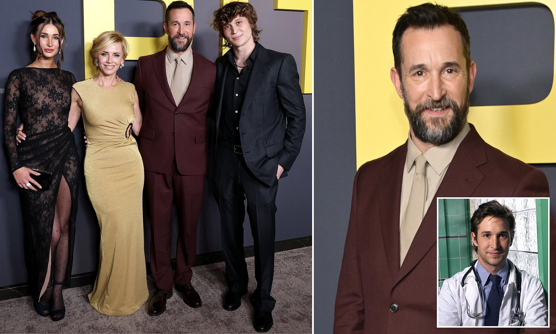 ER vet Noah Wyle makes very rare appearance with wife and both kids ...