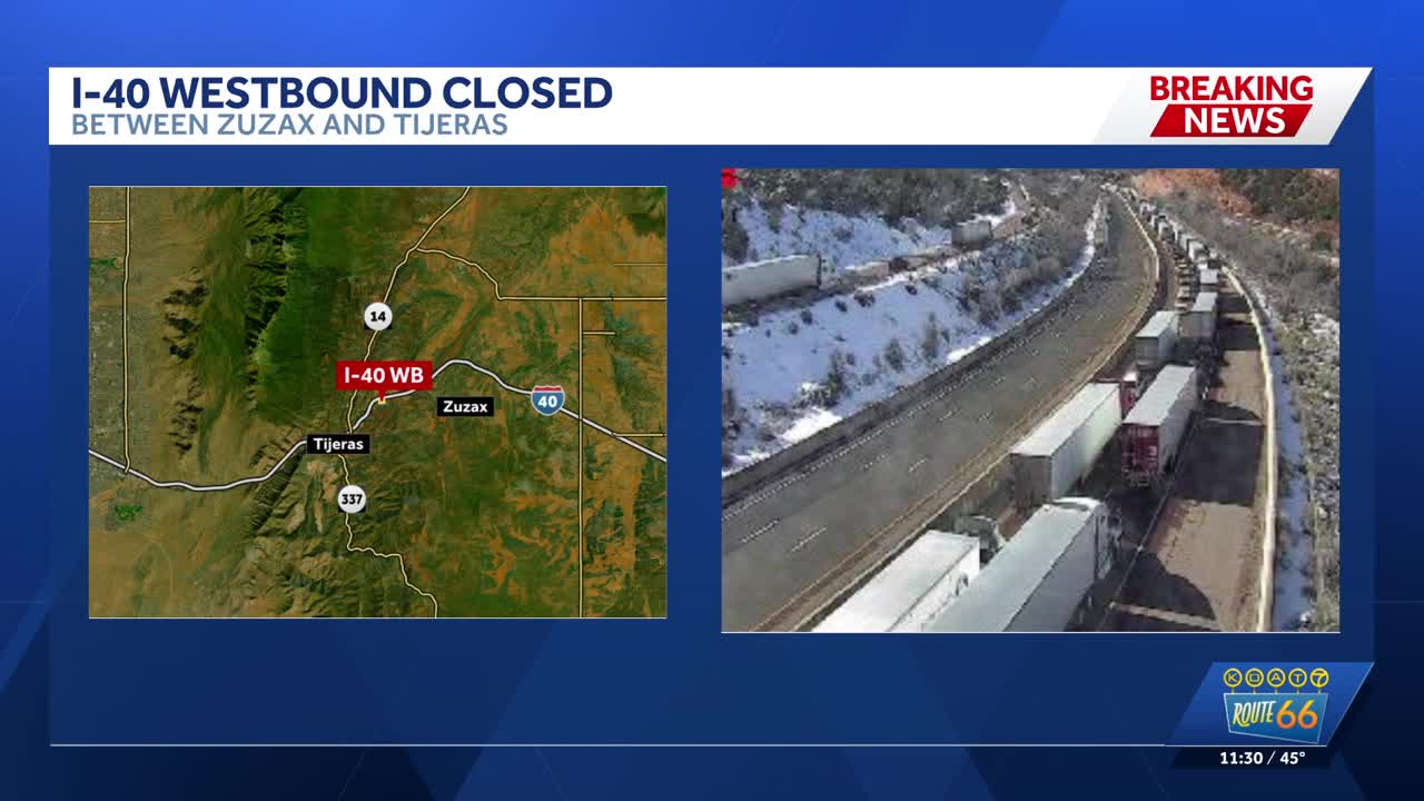 Interstate 40 closed due to fatal crash east of Albuquerque