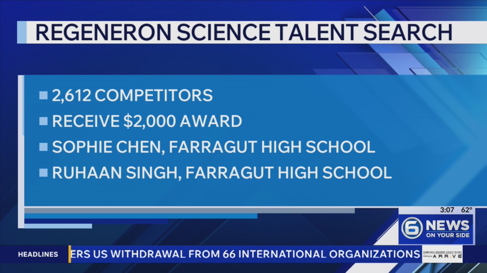 Two seniors win $4,000 for Farragut High School in math and science ...