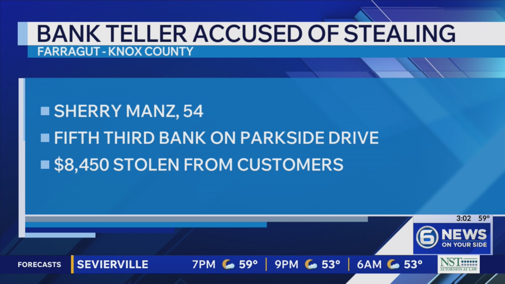 Farragut bank teller accused of stealing more than $8,000 from customers