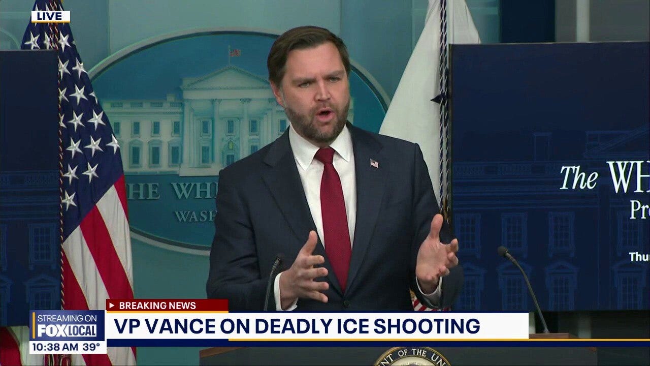 JD Vance discusses Minneapolis shooting in White House press briefing