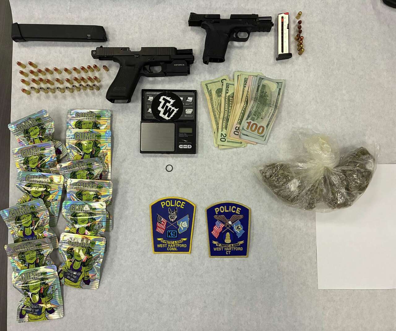 Illegal firearms, marijuana seized during West Hartford traffic stop ...