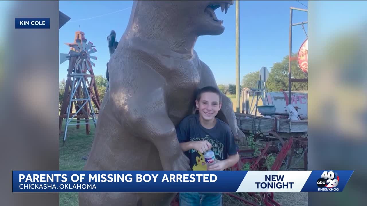 Parents of missing Oklahoma boy arrested on child abuse counts