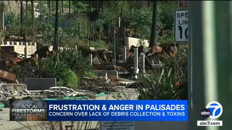 One year later, Palisades mobile home park still not cleared, residents ...