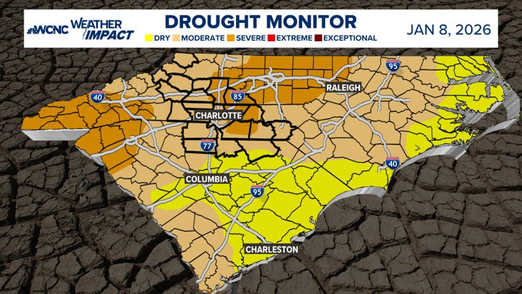 Severe drought expands into portions of the Charlotte metro