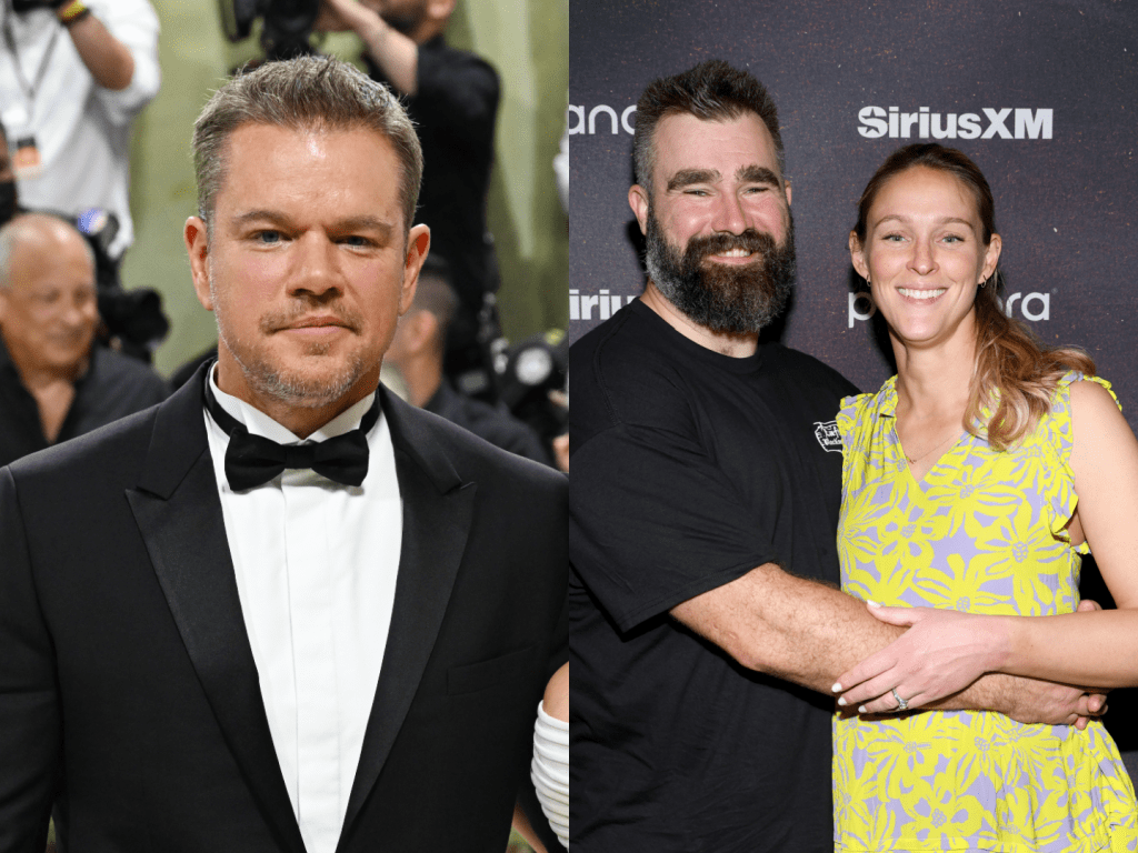 Matt Damon praises the way Jason Kelce's 'boss' wife Kylie Kelce ...