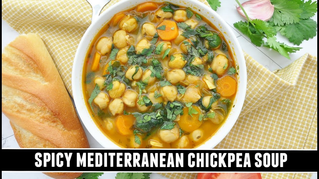Spicy Mediterranean chickpea soup | Heart-healthy one-pot recipe