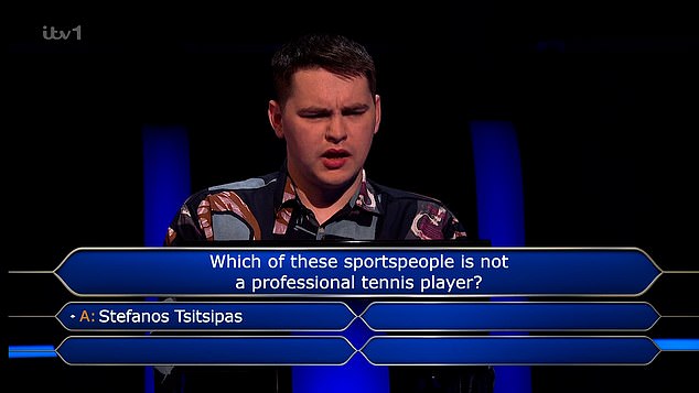Who wants to be a millionaire contestant stumped by tennis question