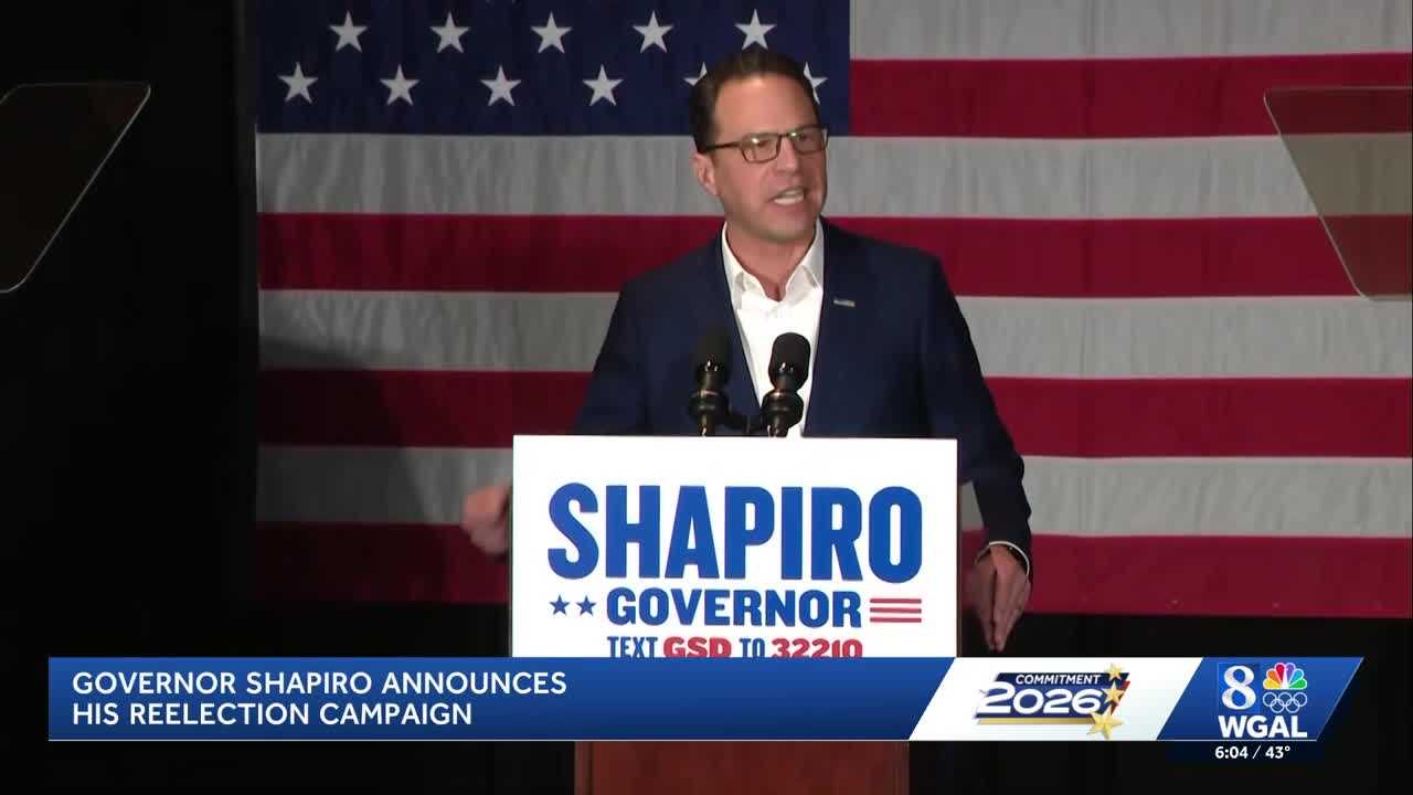 Pennsylvania Gov. Josh Shapiro has announced his bid for reelection