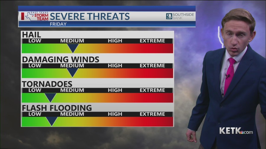 Thursday night forecast: Some severe storms Friday