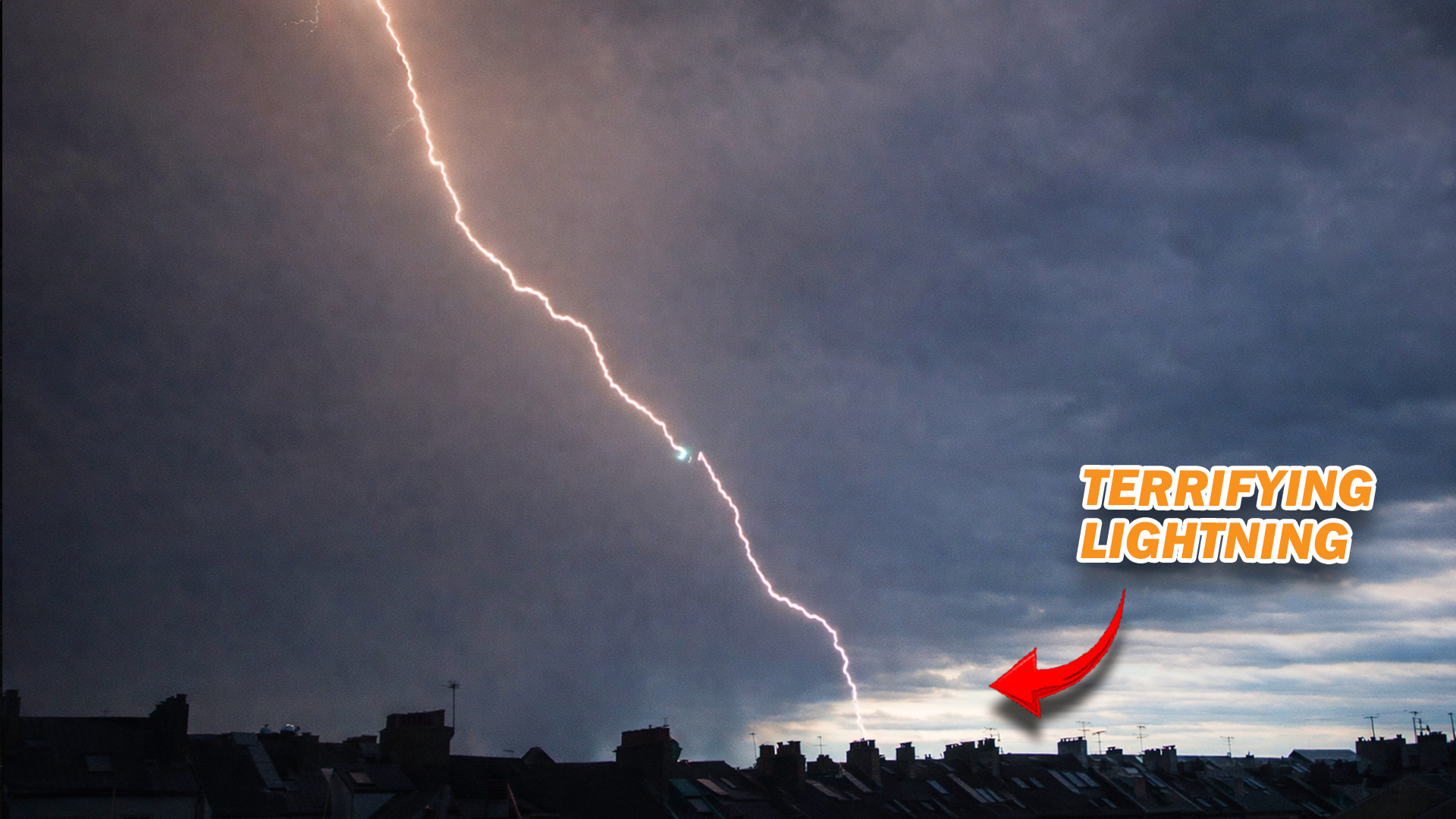 Terrifying lightning caught on camera