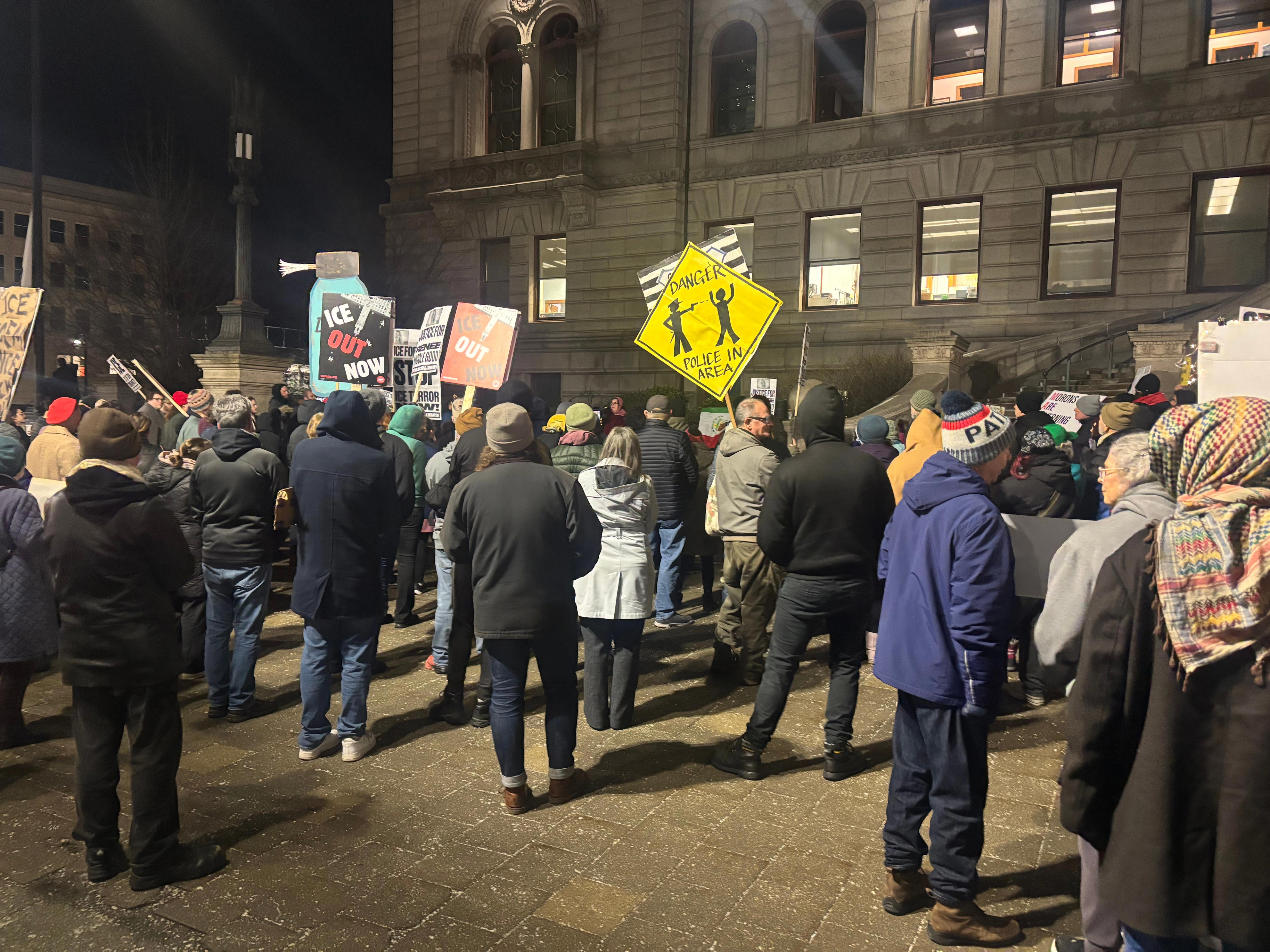 In Worcester, crowds decry ICE and pay tribute to slain Minnesota woman