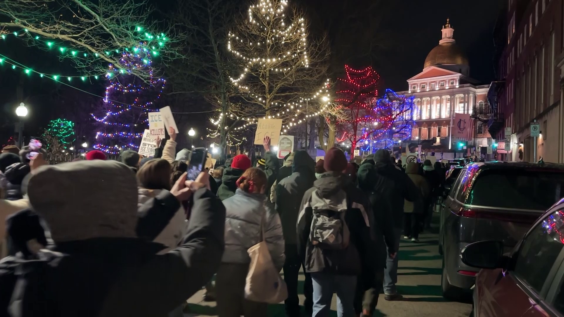 Boston crowd demands transparency in deadly Minnesota ICE shooting