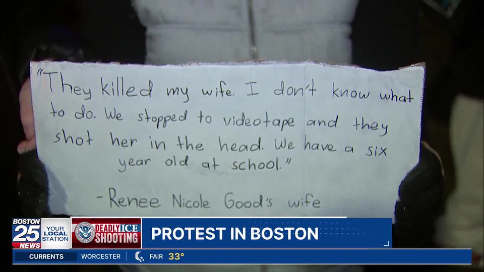 Hundreds gather in Boston Common to protest ICE shooting in Minneapolis