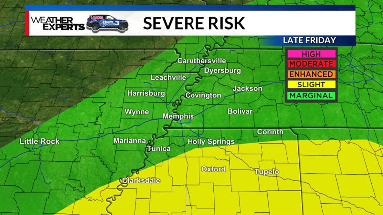 Unsettled weather to end the week, severe threat slim to none