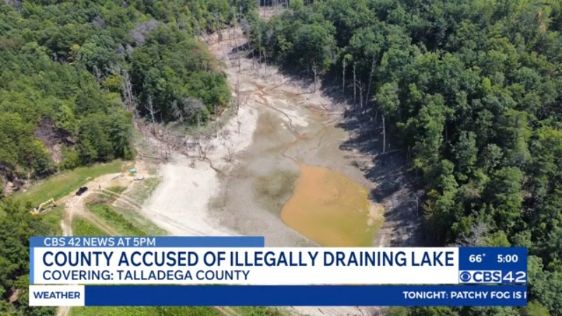 Alabama family sues Talladega County, says drained lake killed ...