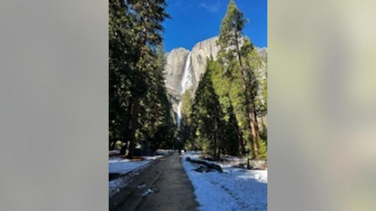 Yosemite National Park offering spectacular winter waterfalls.