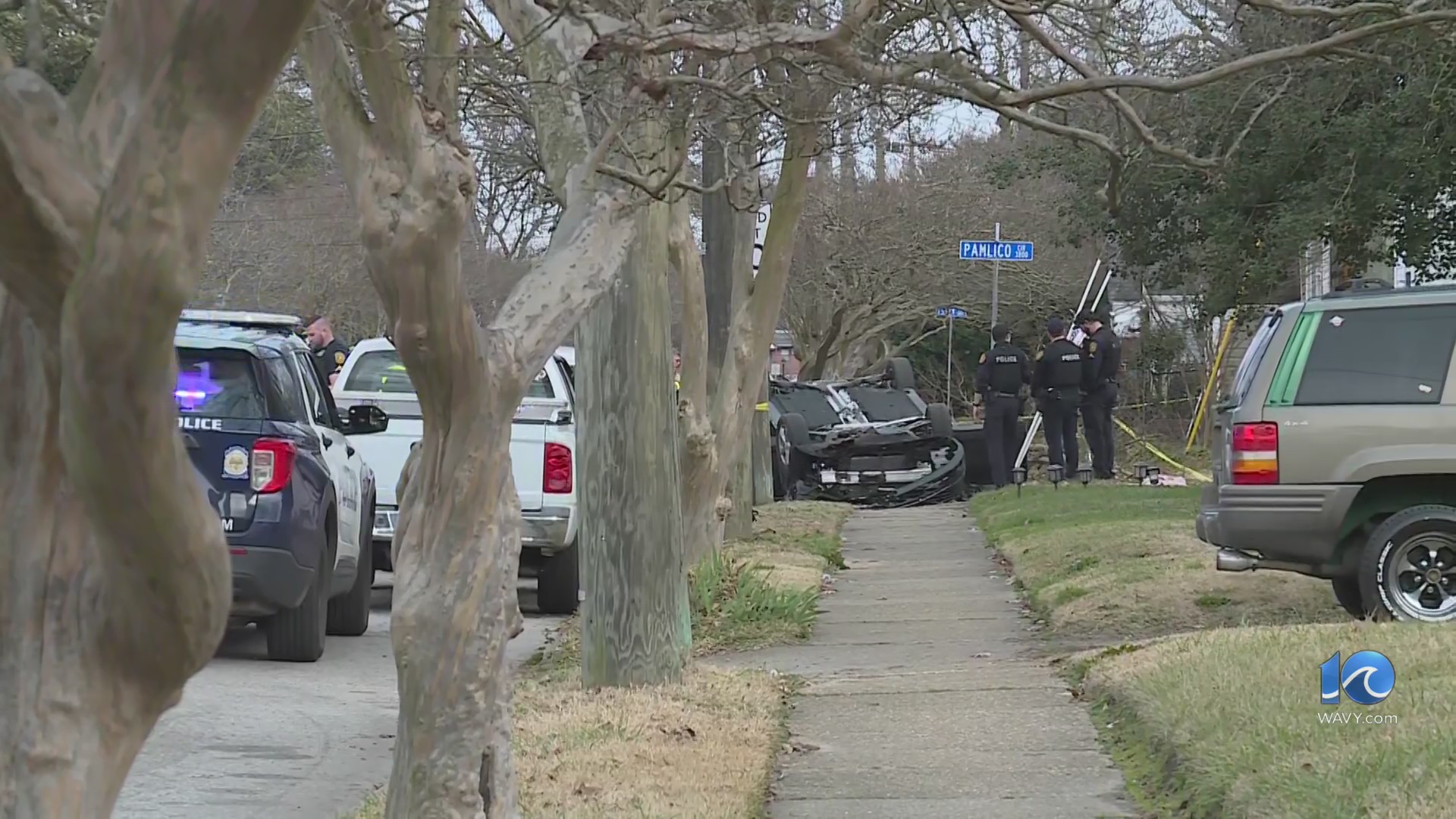 Car crash causes road closures in Norfolk's Five Points area