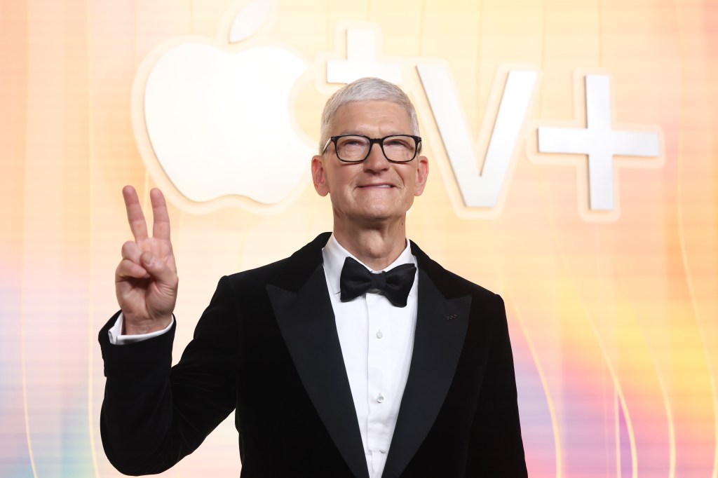 Apple CEO Tim Cook's pay falls slightly to $74.3 million in 2025