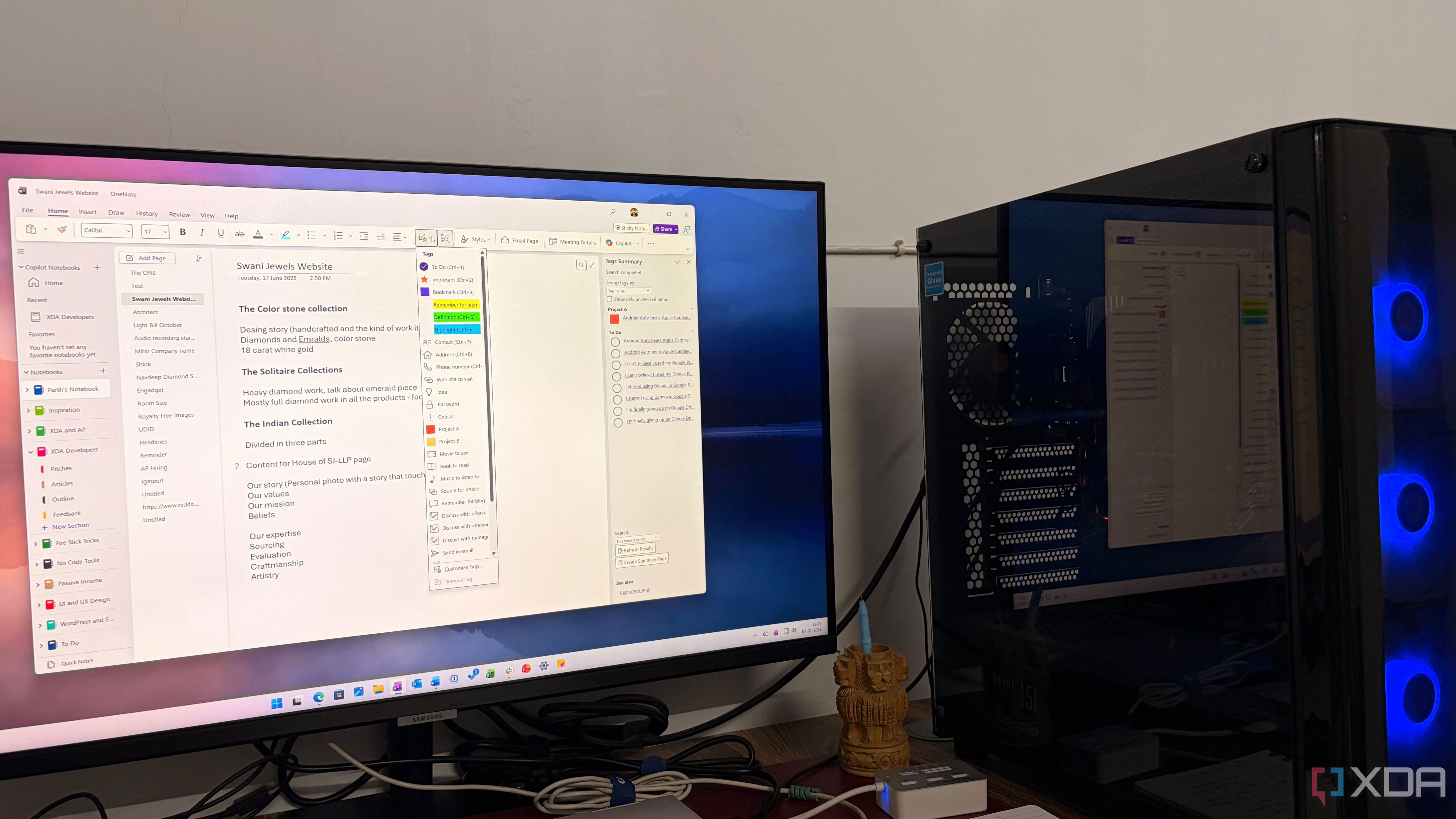 I started using tags in OneNote and I should have sooner