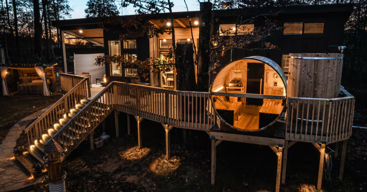The Coziest Cabin in South Carolina? This Airbnb's Barrel Sauna Say Yes