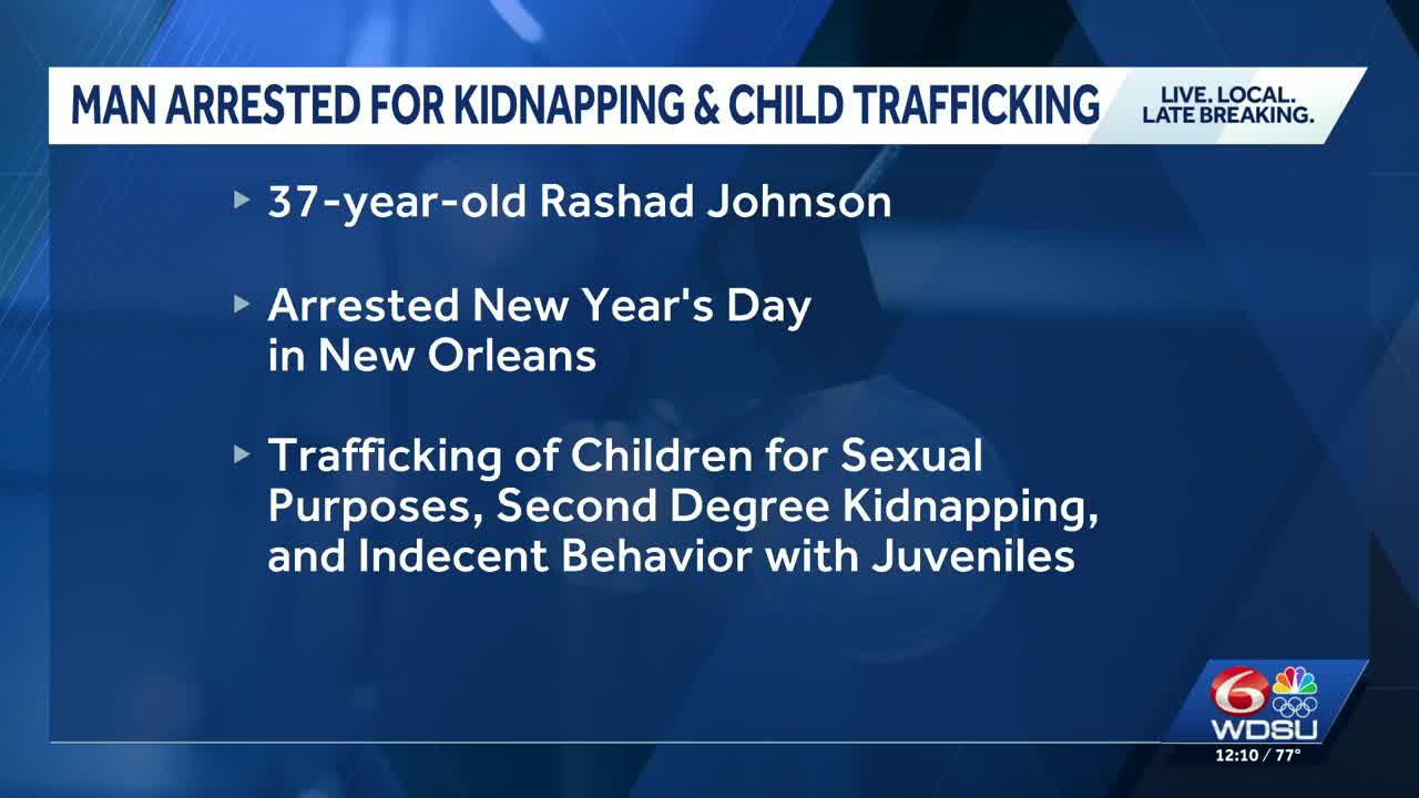 New Orleans man accused of kidnapping, human trafficking