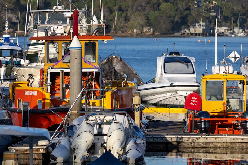 Fire rips through Mosman marina, sinking superyachts