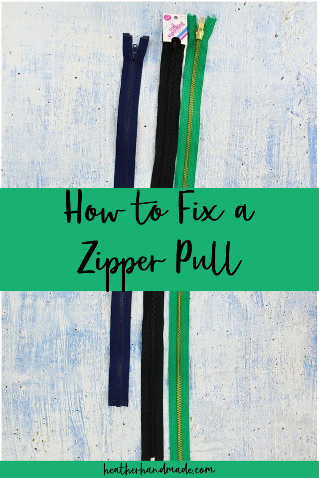 How to fix a zipper if the pull came off