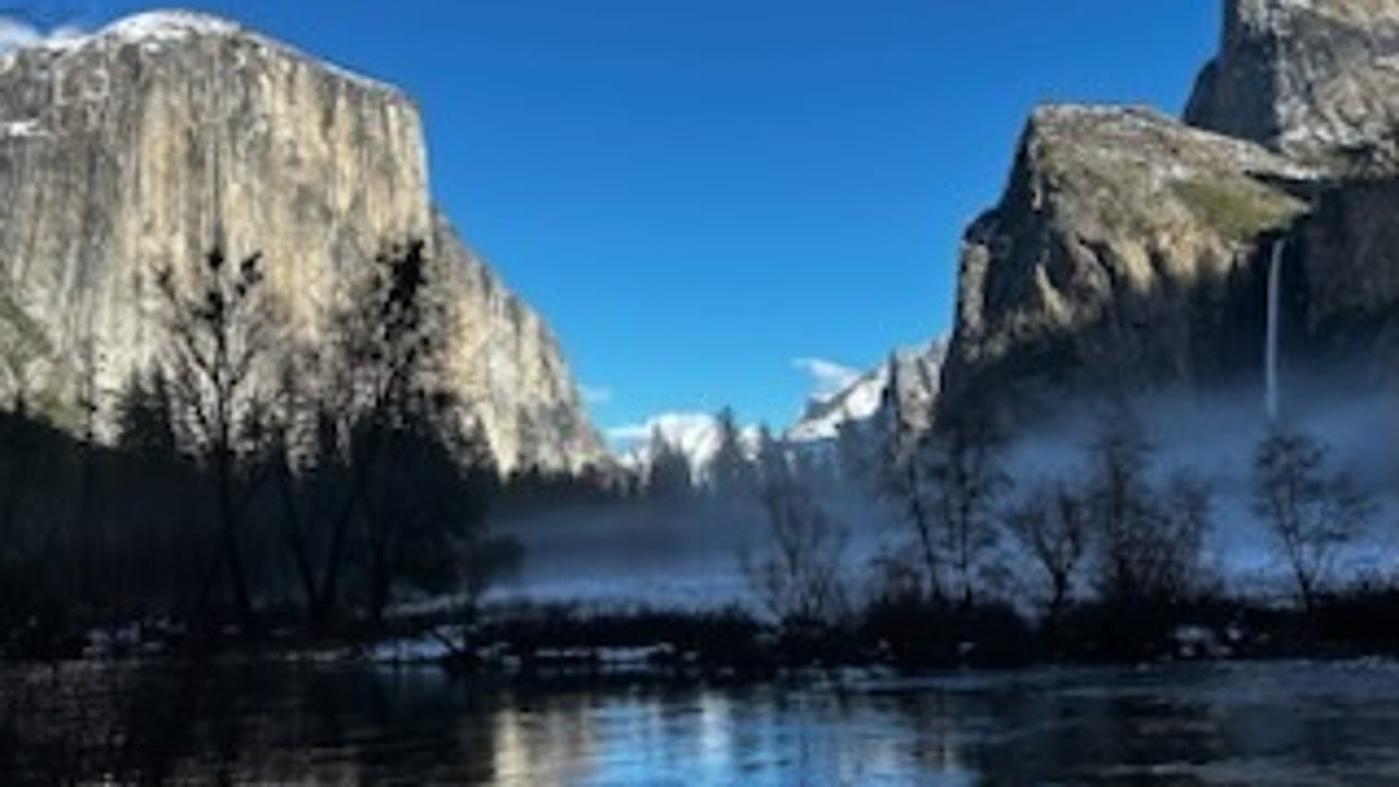 Yosemite National Park offering spectacular winter waterfalls.