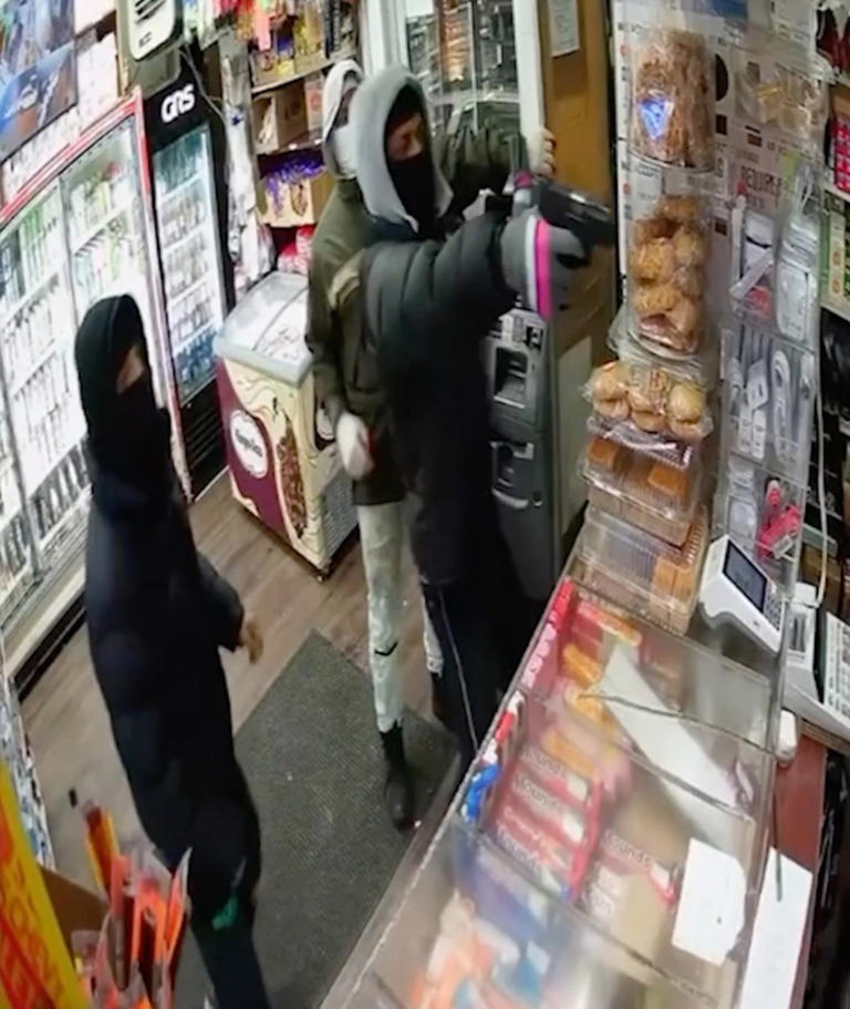 3 masked brutes — 1 with gun — ambush NYC bodega workers for $4K cash ...