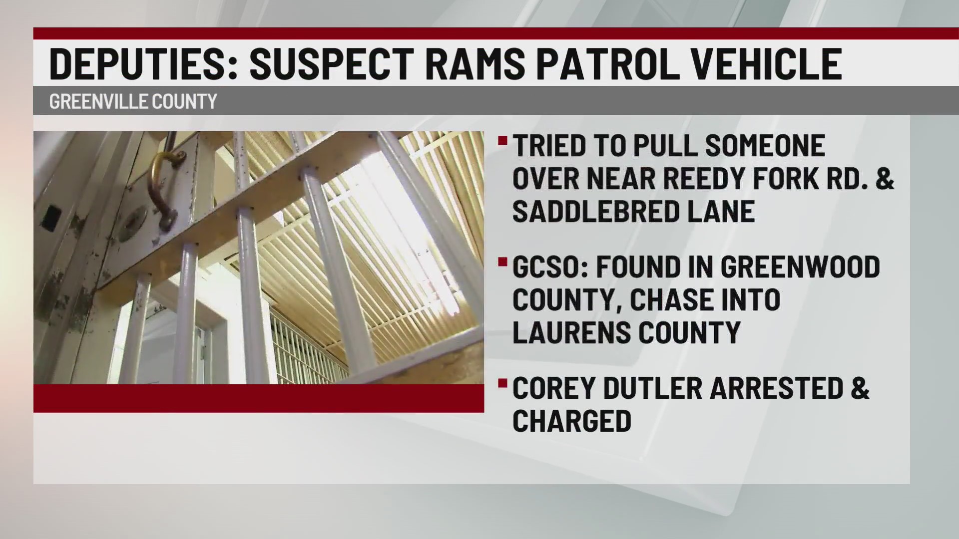 Man arrested after ramming deputy car, 3-county chase