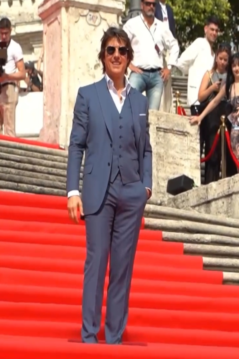 Tom Cruise's confident red carpet style