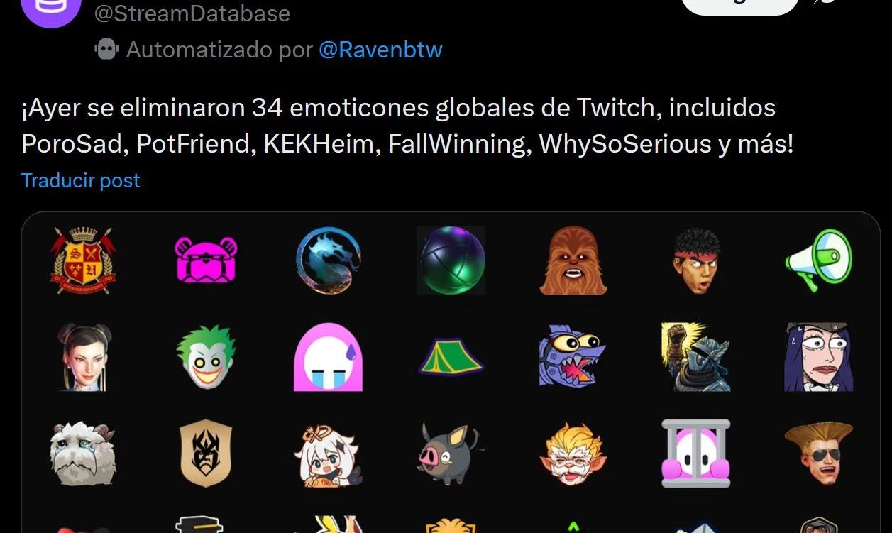 Twitch elimina por sorpresa emotes favoritos de los fans, incluidos los ...