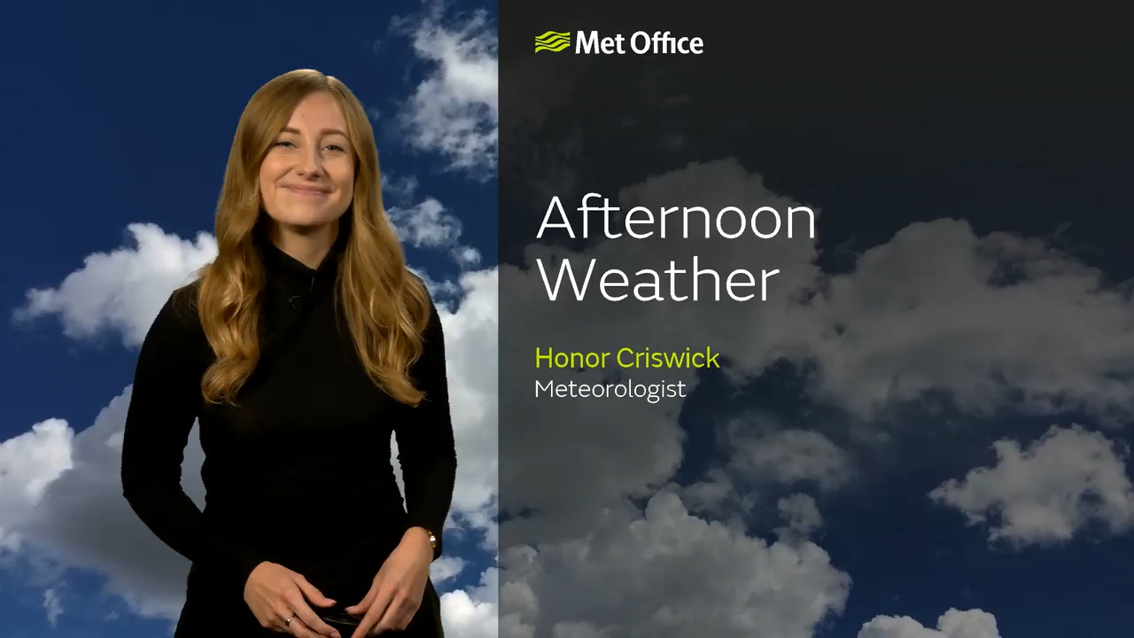 Met Office Wednesday afternoon weather forecast 24/09/2025