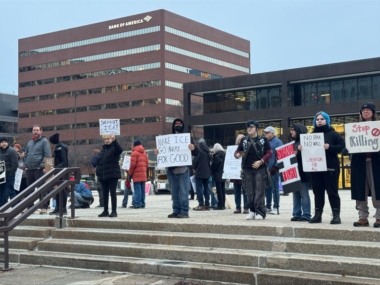 No ICE: Groups protest in Grand Rapids, Kalamazoo