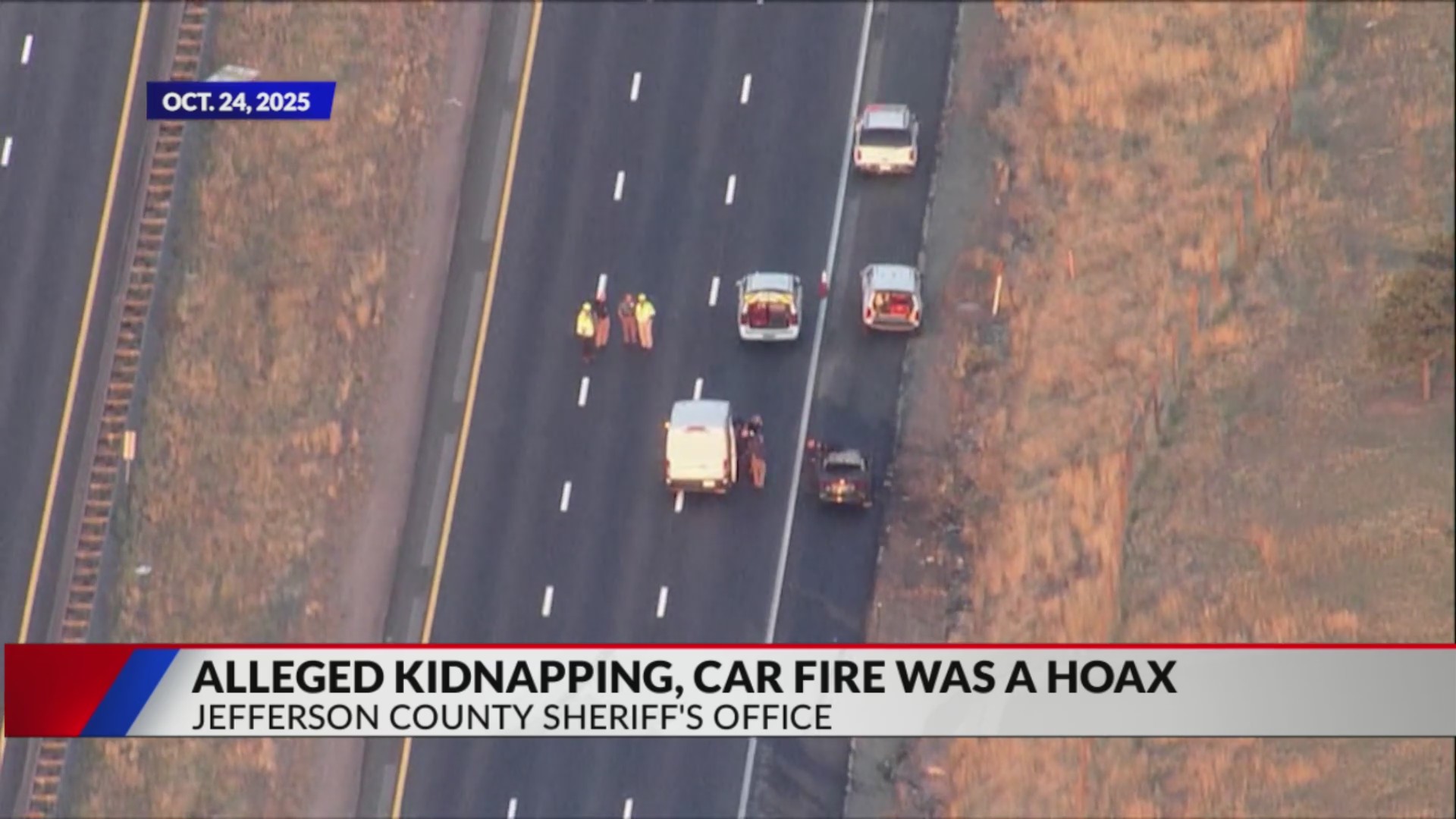 Alleged kidnapping, car fire determined to be a hoax