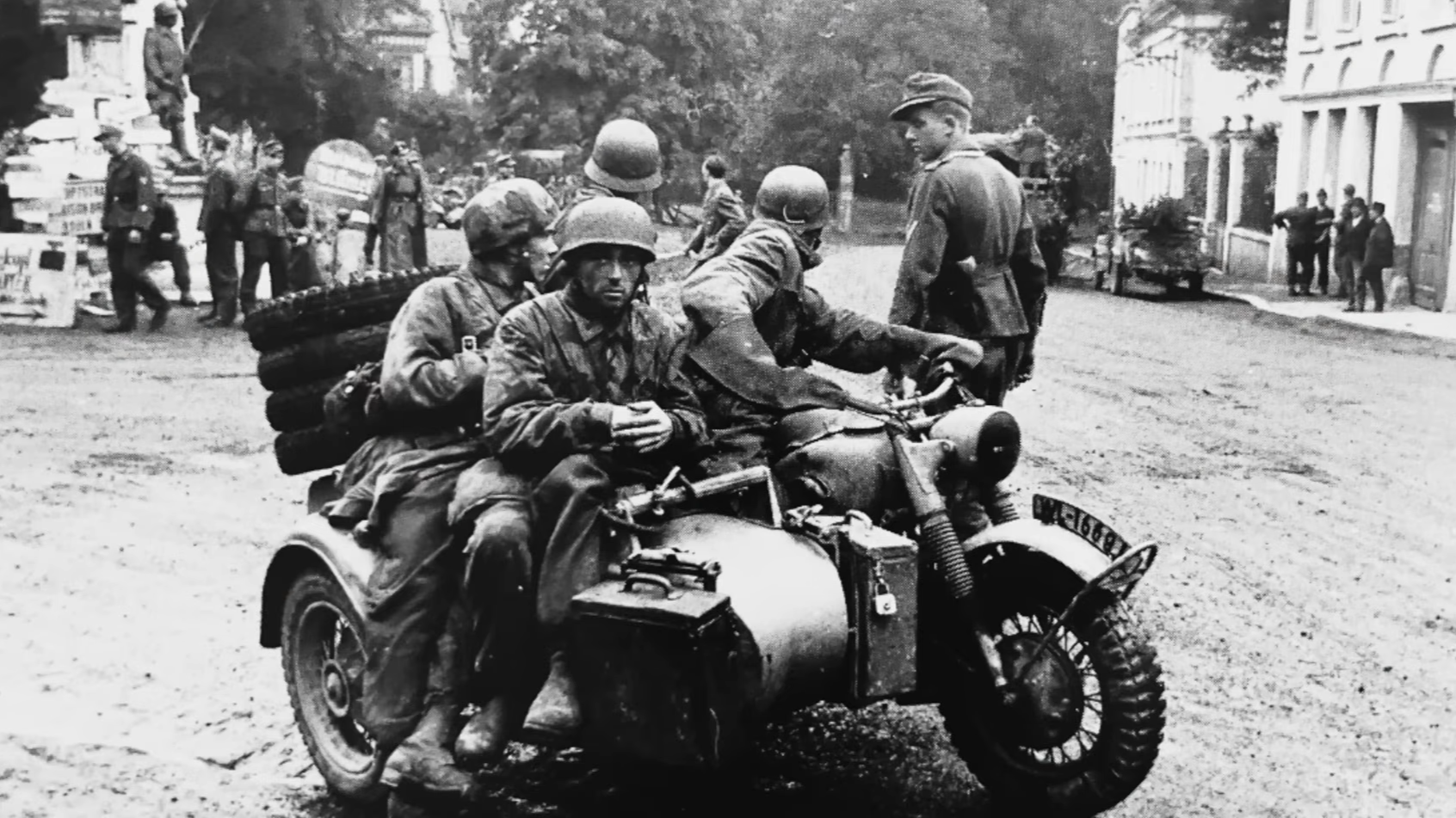 Watch these rare WWII photos of Germans retreating from France