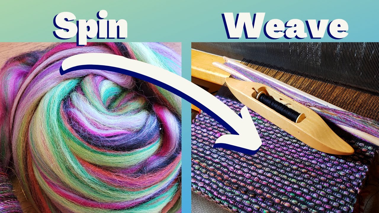 Weaving on a floor loom with handspun yarn