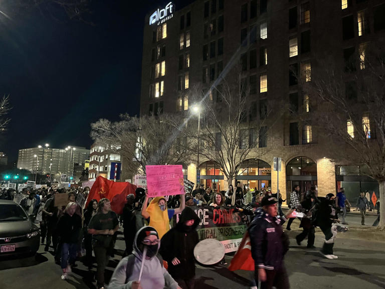 Hundreds protest in Dallas on Thursday after ICE shooting death in ...