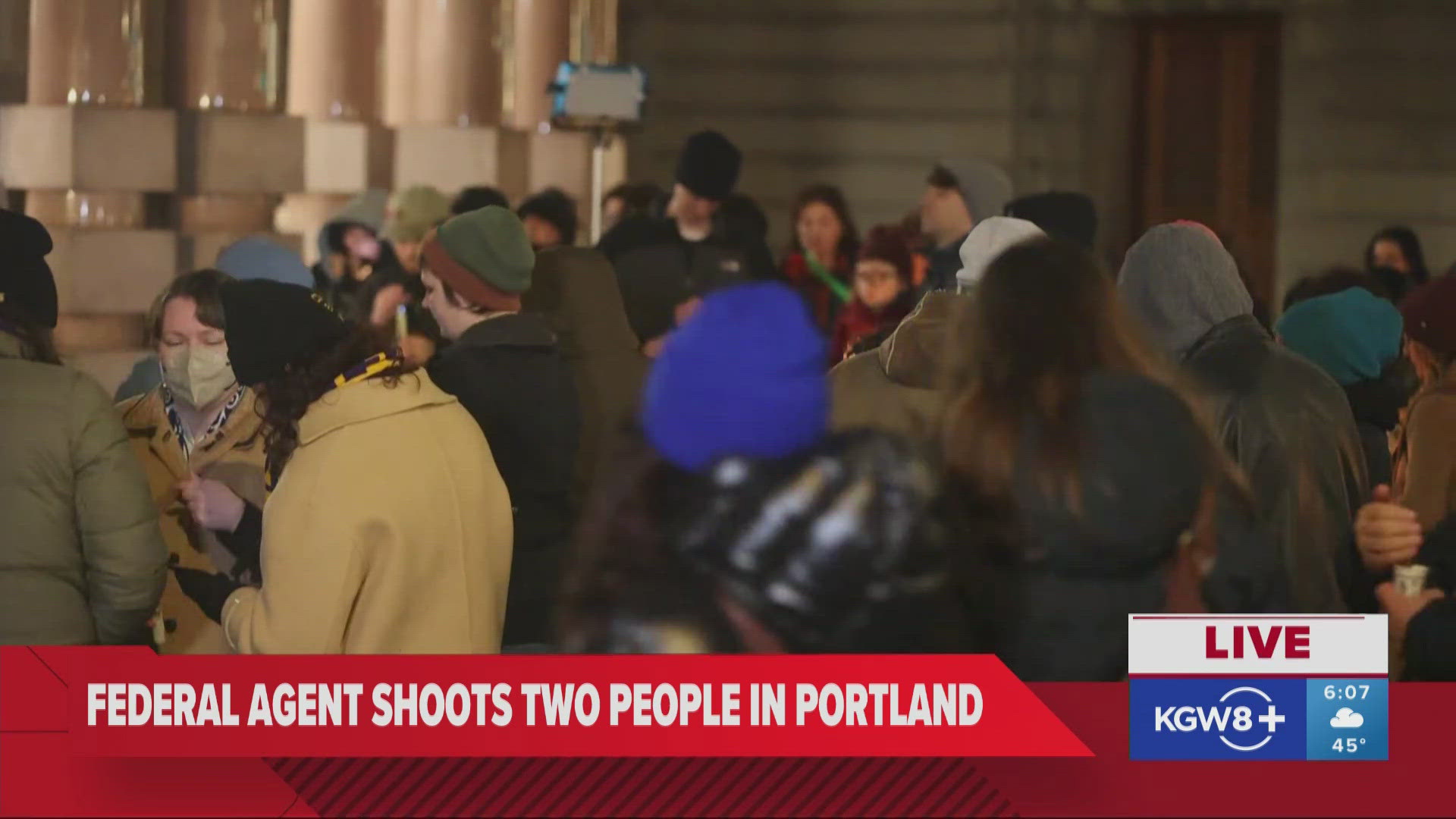 Protesters chant 'abolish ICE' after Portland Border Patrol shooting