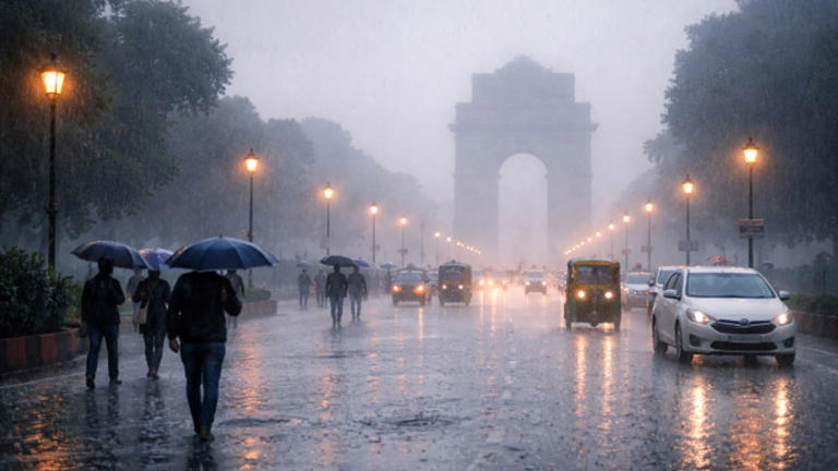 Delhi weather latest update: Early morning showers bring pollution ...