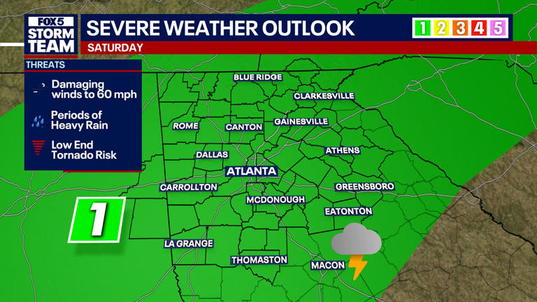 Atlanta weather: Flash flooding, damaging winds could batter North ...