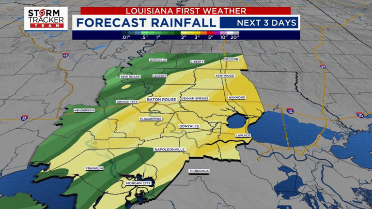Baton Rouge weather: Strong storms remain possible through Saturday morning
