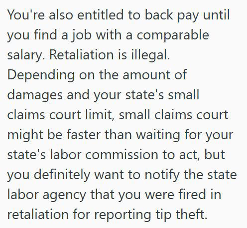 Employee saw the company’s owner take money out of the tip jar, so he ...