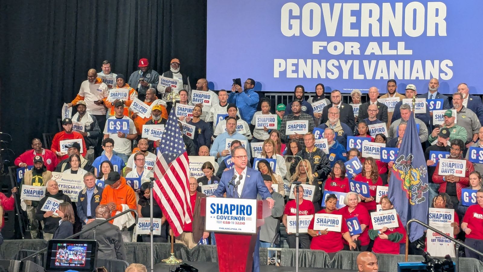Shapiro and Davis launch campaign with big achievements and bigger crises