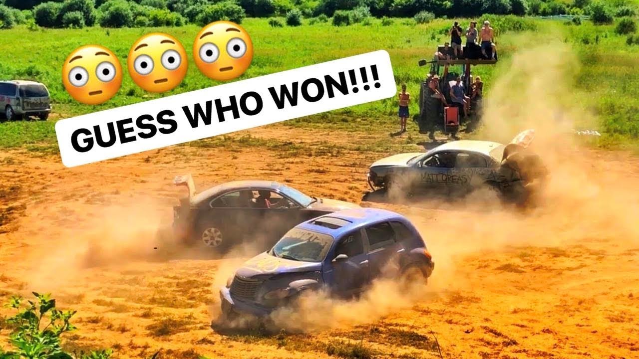 First-time destruction derby experience: BMW vs turbo PT Cruiser